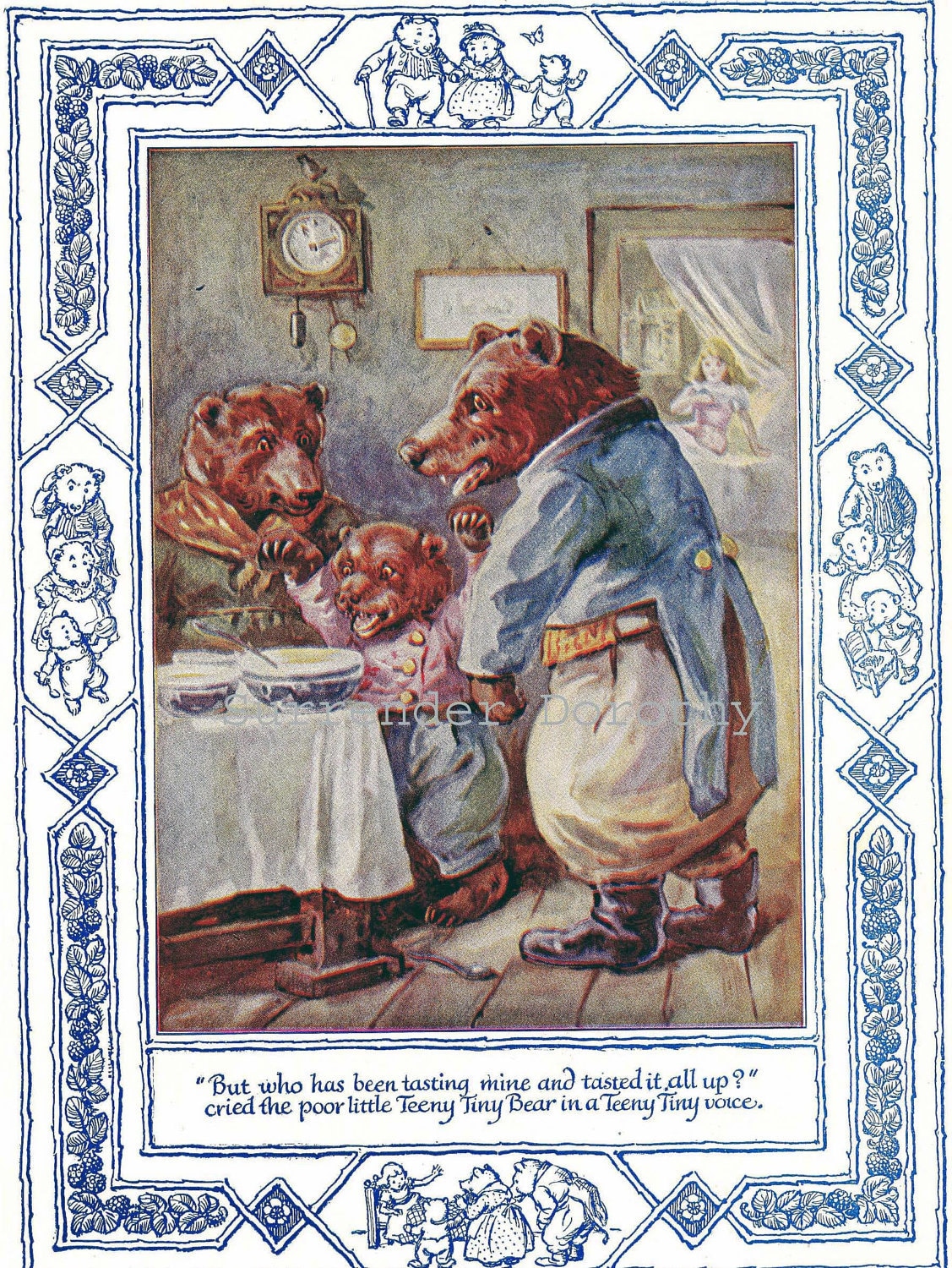 Goldilocks Three Bears Vintage Original Children's - Etsy