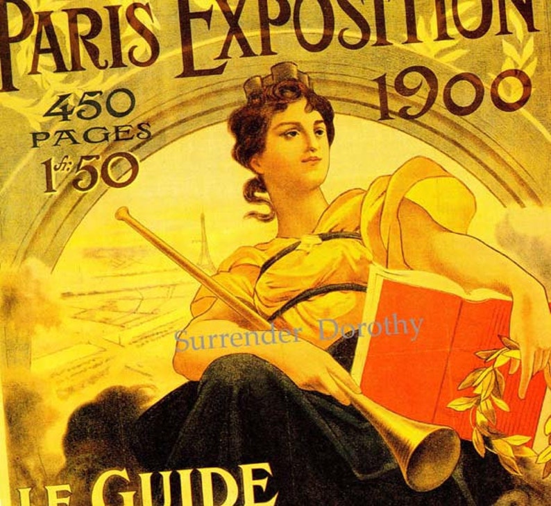 Vintage Paris Exhibition Poster France Francois Flemming Edwardian ...