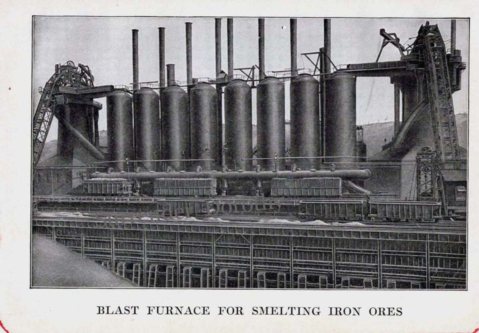 Steel Mill Foundry Blast Furnace Heavy Industry Vintage Illustration ...