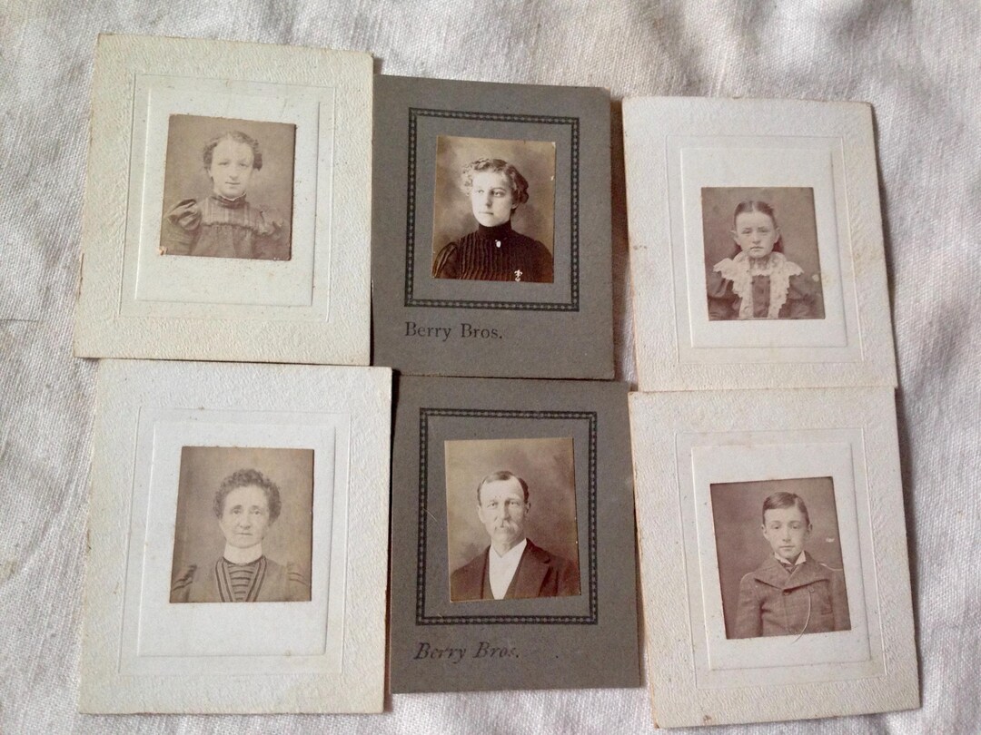 Antique Family Portraits Cabinet Card Sepia Tone Lot 6 Photographs - Etsy