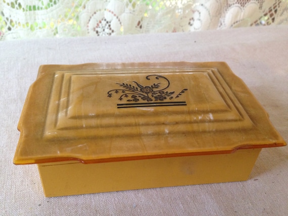 1930s Art Deco Dupont Pyralin Covered Celluloid Jewel… - Gem