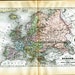 Europe Map Antique Copper Engraving Vintage European - Etsy