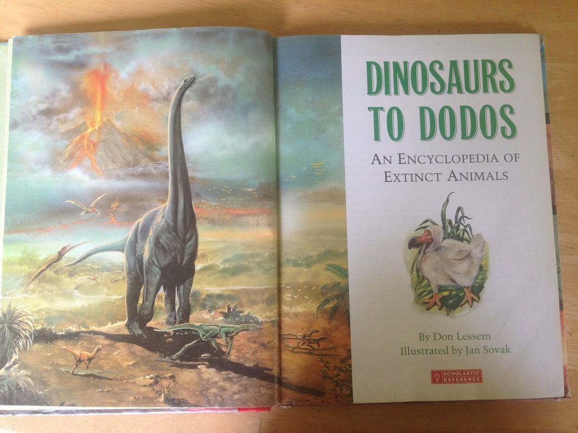 Dinosaurs to Dodos Encyclopedia of Extinct Animals Don Lessum - Etsy