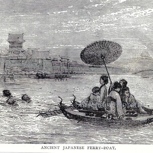 Geisha Ladies Ancient Japanese Ferry Boat 1892 Antique Victorian ...