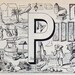 Letter P French Dictionary Alphabet Chart Paris France to - Etsy