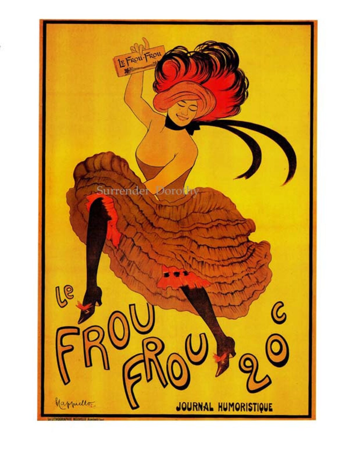 Le Frou Frou Magazine Leonetto Cappiello Paris France Vintage - Etsy