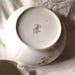 Covered Soup Tureen Waterloo Potteries Aqua Flowers Transfer Ware Gold ...