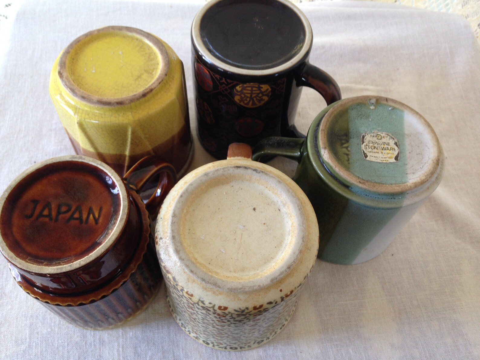 FIVE 5 Mugs Collection 1970s Instant Collection Coffee Cup Vintage ...