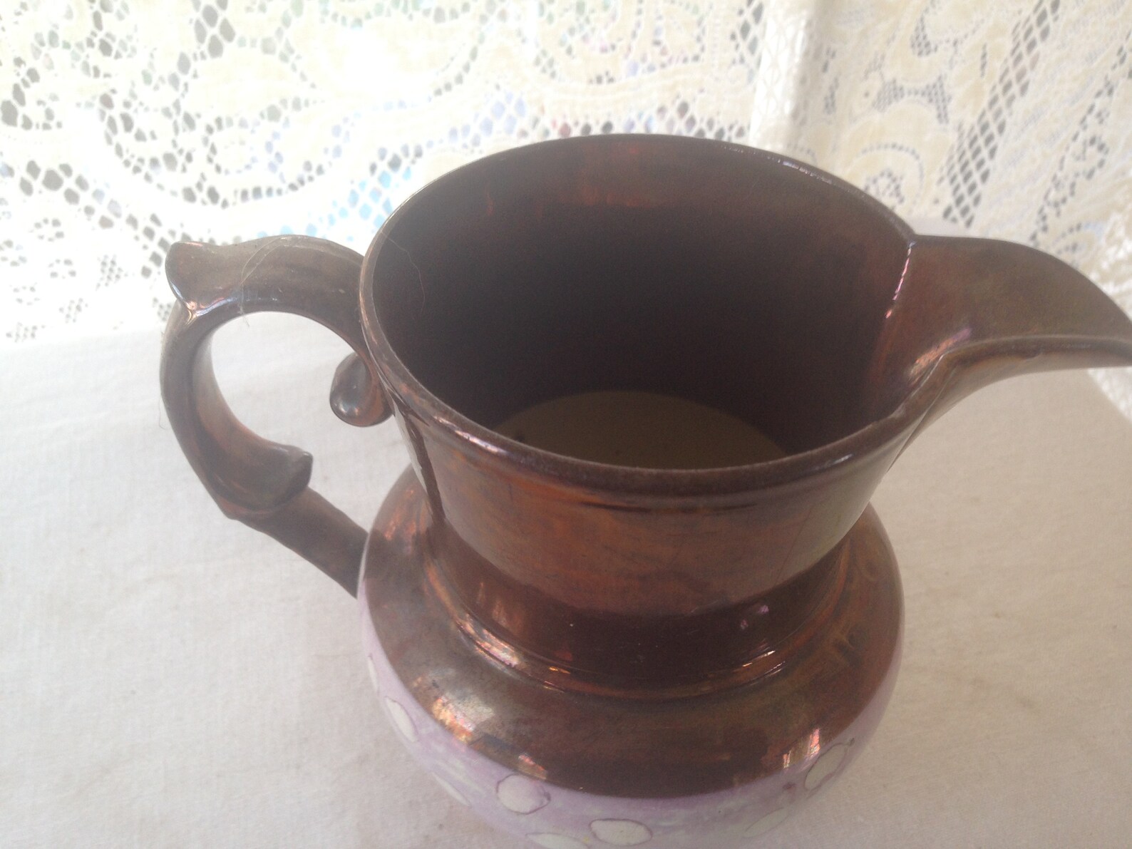 Antique Staffordshire English Copper Luster Ware Pitcher Pink - Etsy