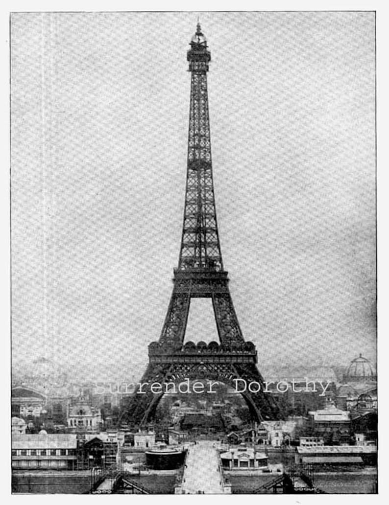 Eiffel Tower Paris France 1890 Vintage Victorian Architecture ...