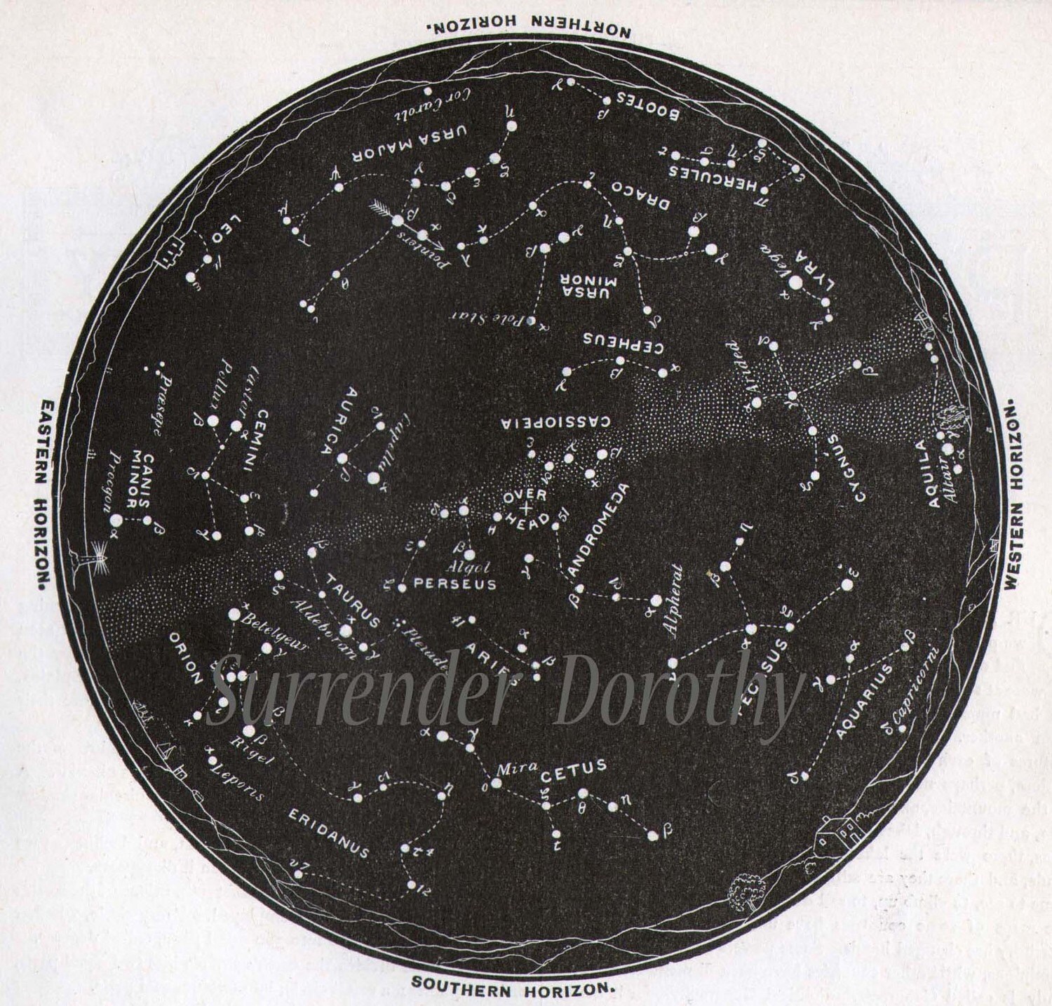 Star Chart for December 1886 Antique Astronomy Astrology Print - Etsy