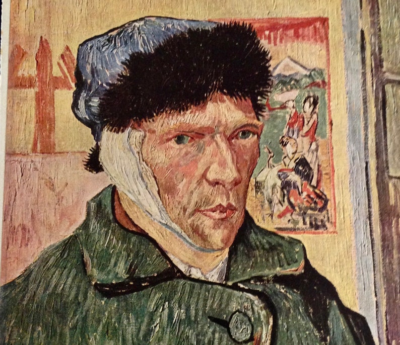 Van Gogh Self Portrait With Bandaged Ear Art Masters Color Lithograph ...