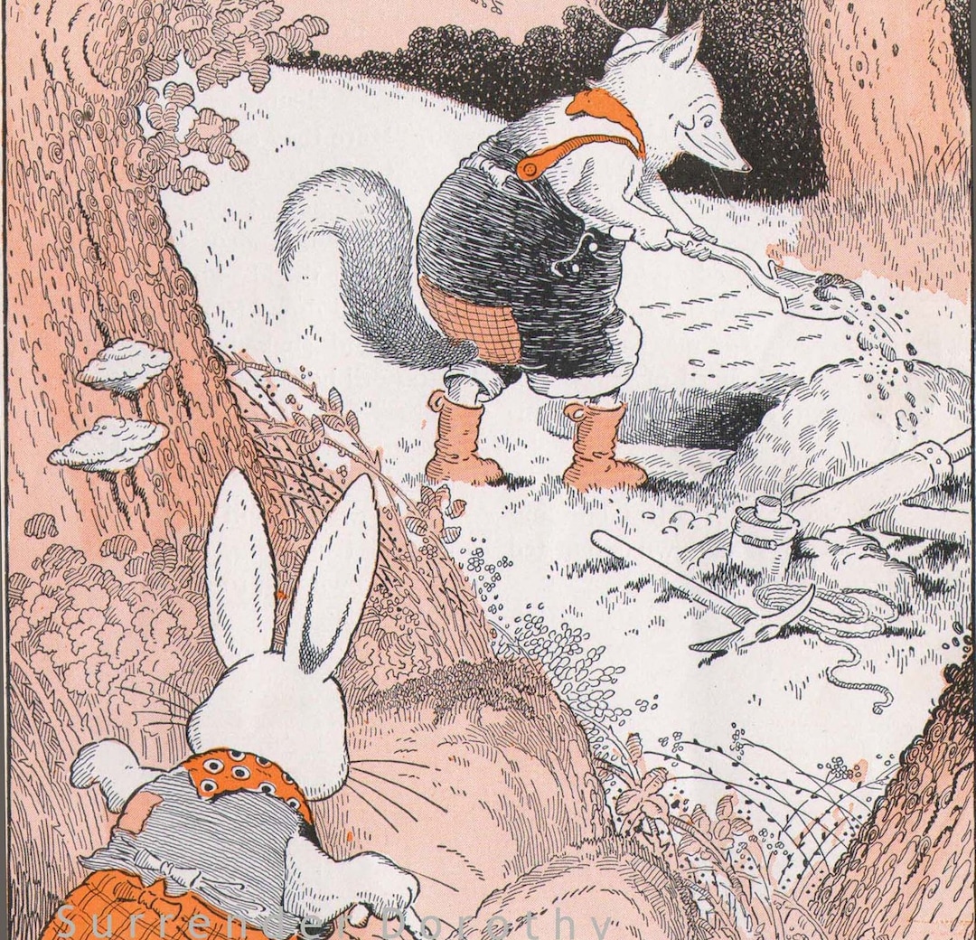 Brer Rabbit Spies Brer Fox Uncle Remus Harrison Cady 1927 Vintage ...