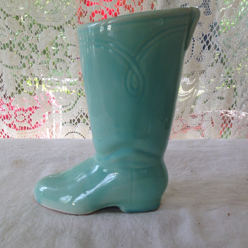 Cowboy Boot Vase - Etsy