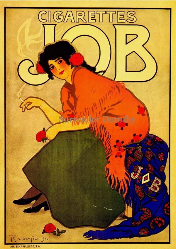 Job Cigarettes Armand Rassenfosse Vintage French Fashions Edwardian Era ...