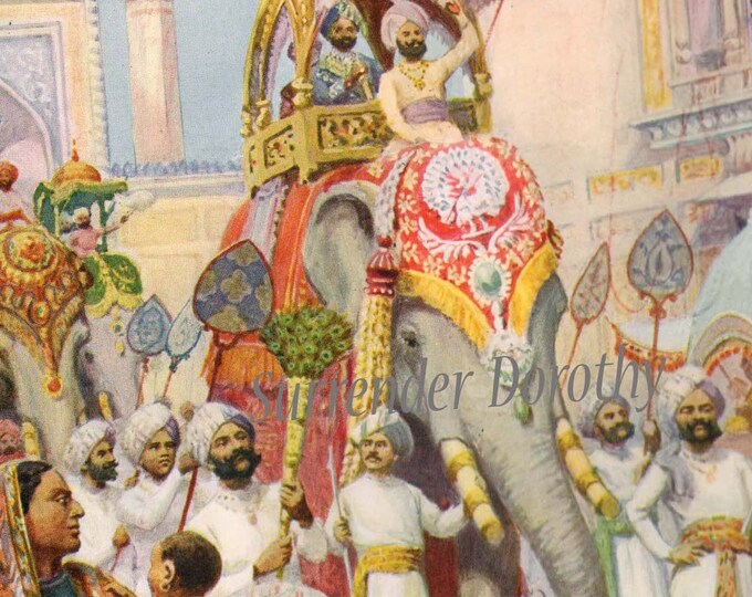 Going to Dubbar by Elephant 1911 Edwardian Lithograph for Children - Etsy