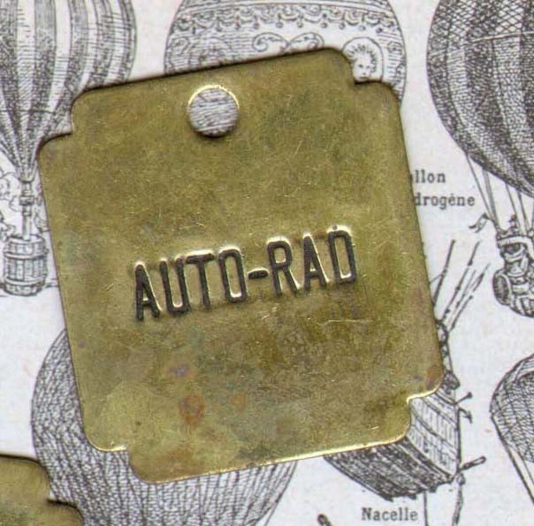 Auto-rad Vintage Brass Automotive Pendant or Tag 1930s - Etsy