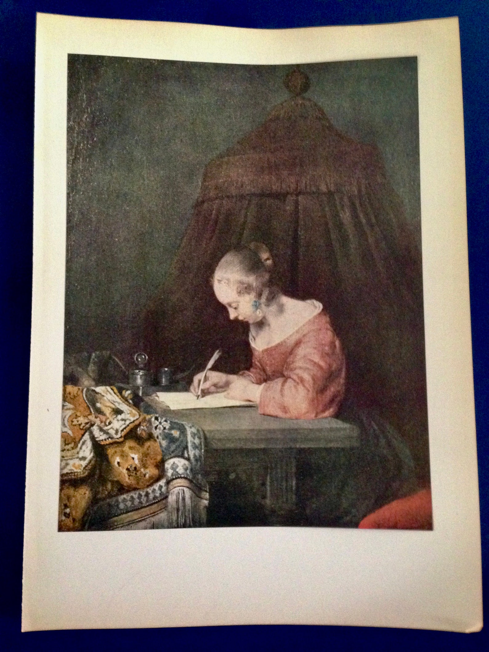 The Letter by Ter Borch Art Masters Color Lithograph Vintage Poster to ...