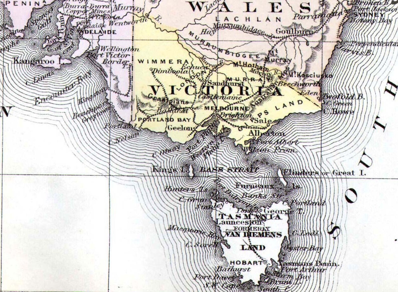 Australia Map 1896 Vintage Victorian Original Antique Copper - Etsy