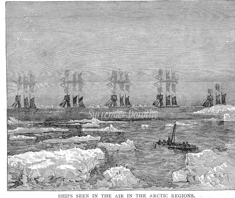 Polar Explorers Ships Seen in the Air in Arctic Regions 1882 - Etsy