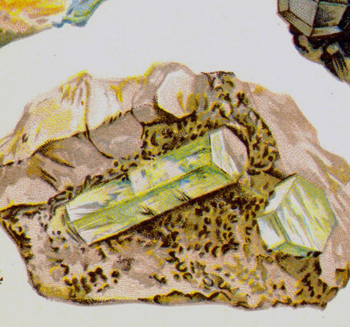 Sodalite Lapis-lazuli Leucite Beryl Crystal Stone Mineral Vintage ...