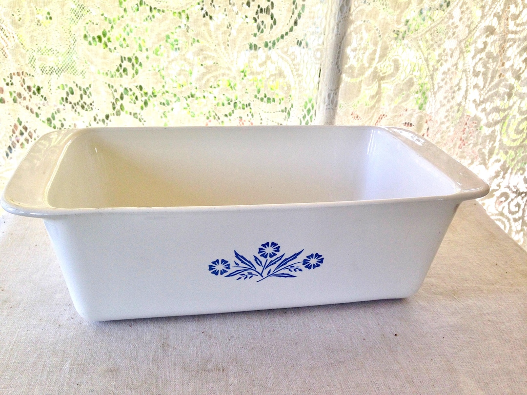 Corning Ware LOAF PAN Cornflower Blue 1970s Retro Kitchen Classic USA ...