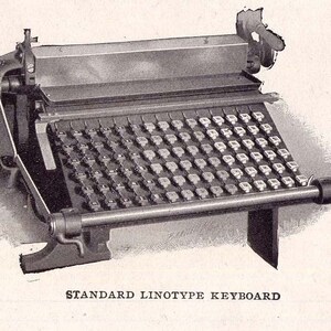 Type Setting Printing Machines 1912 Linotype Monotype Printers - Etsy