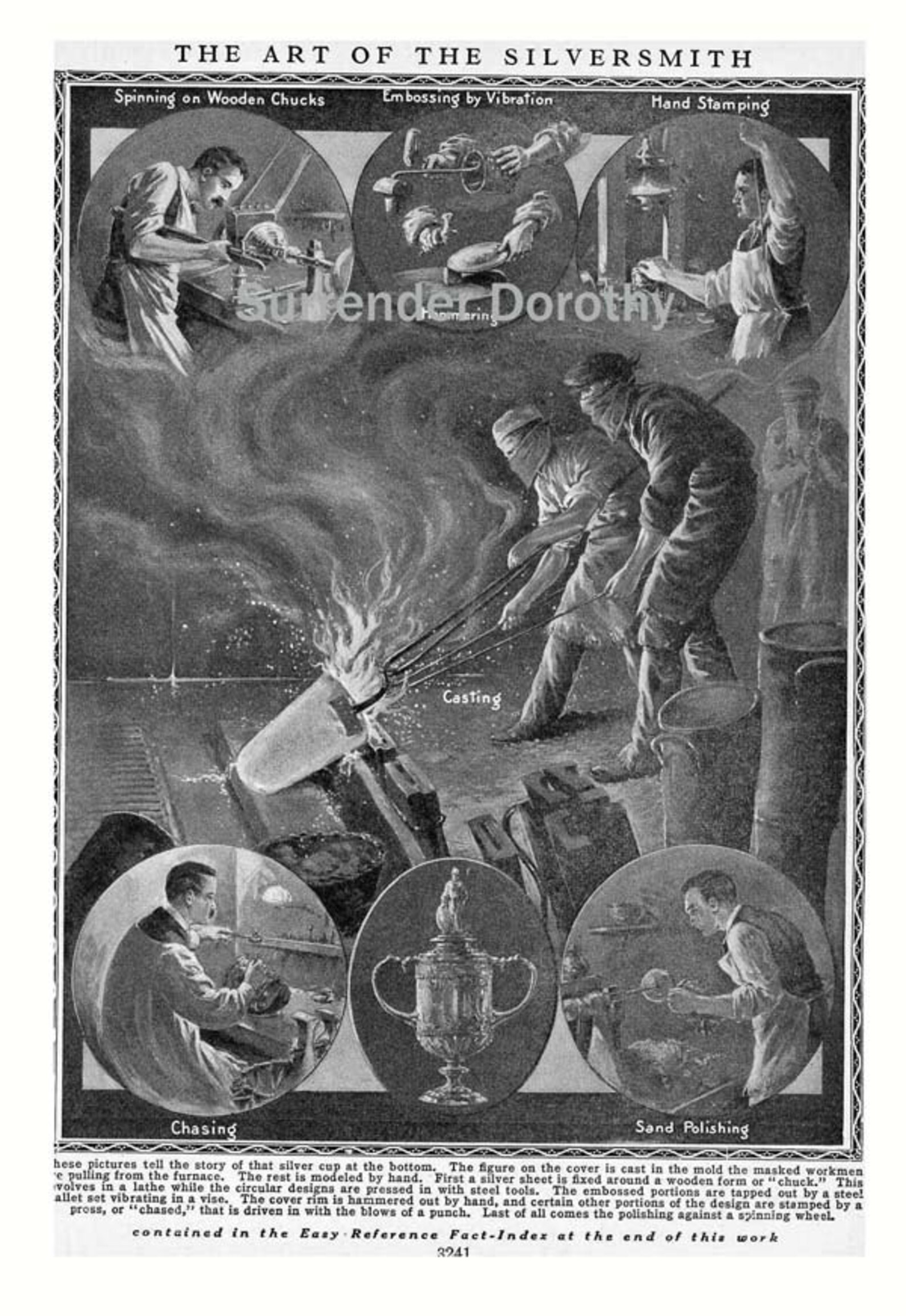 Art of Silversmith Forge Invention Vintage Illustration to - Etsy
