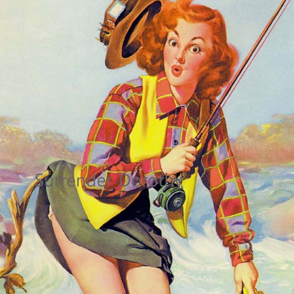Fishing Pinup - Etsy