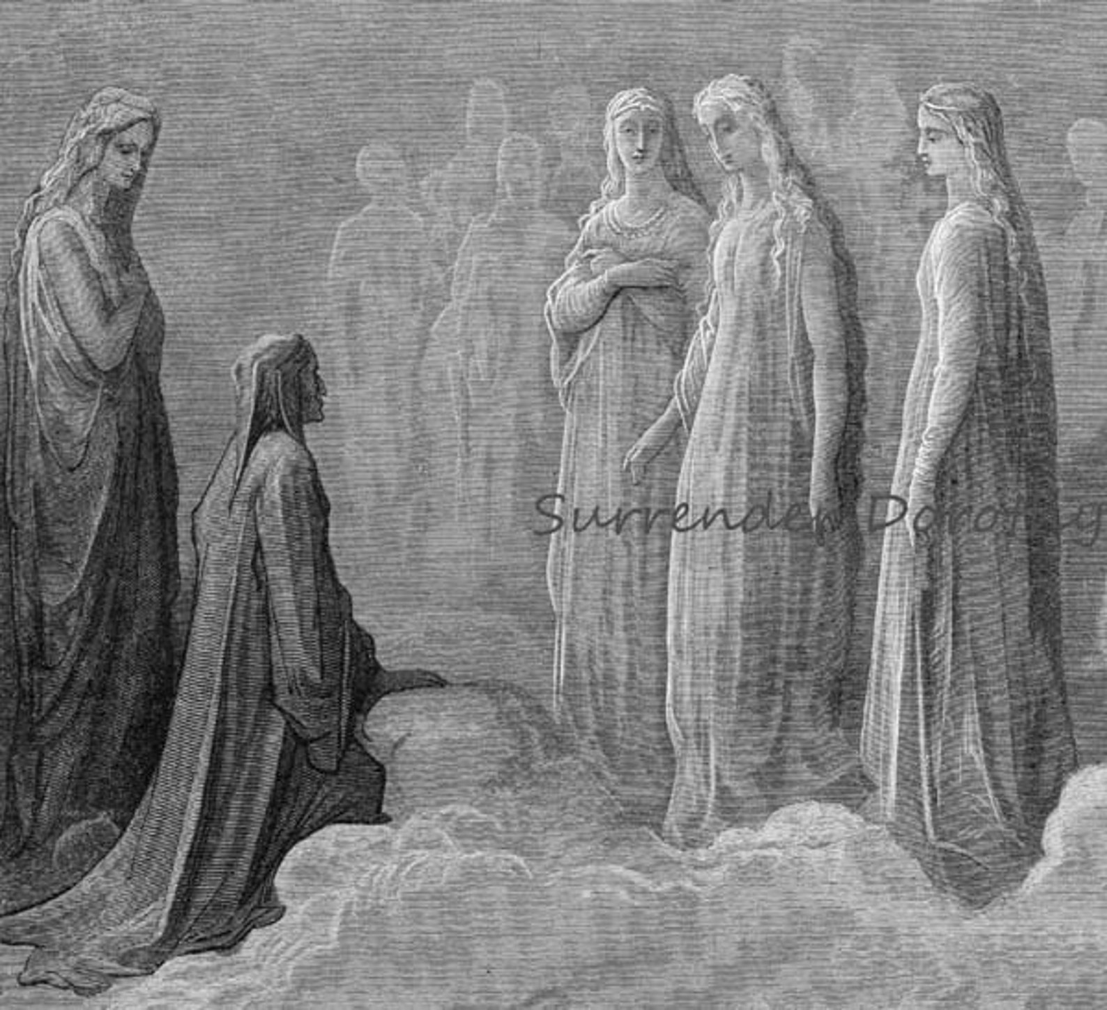 Piccarda Donati & Dante Souls Broken Vows Gustave Dore - Etsy
