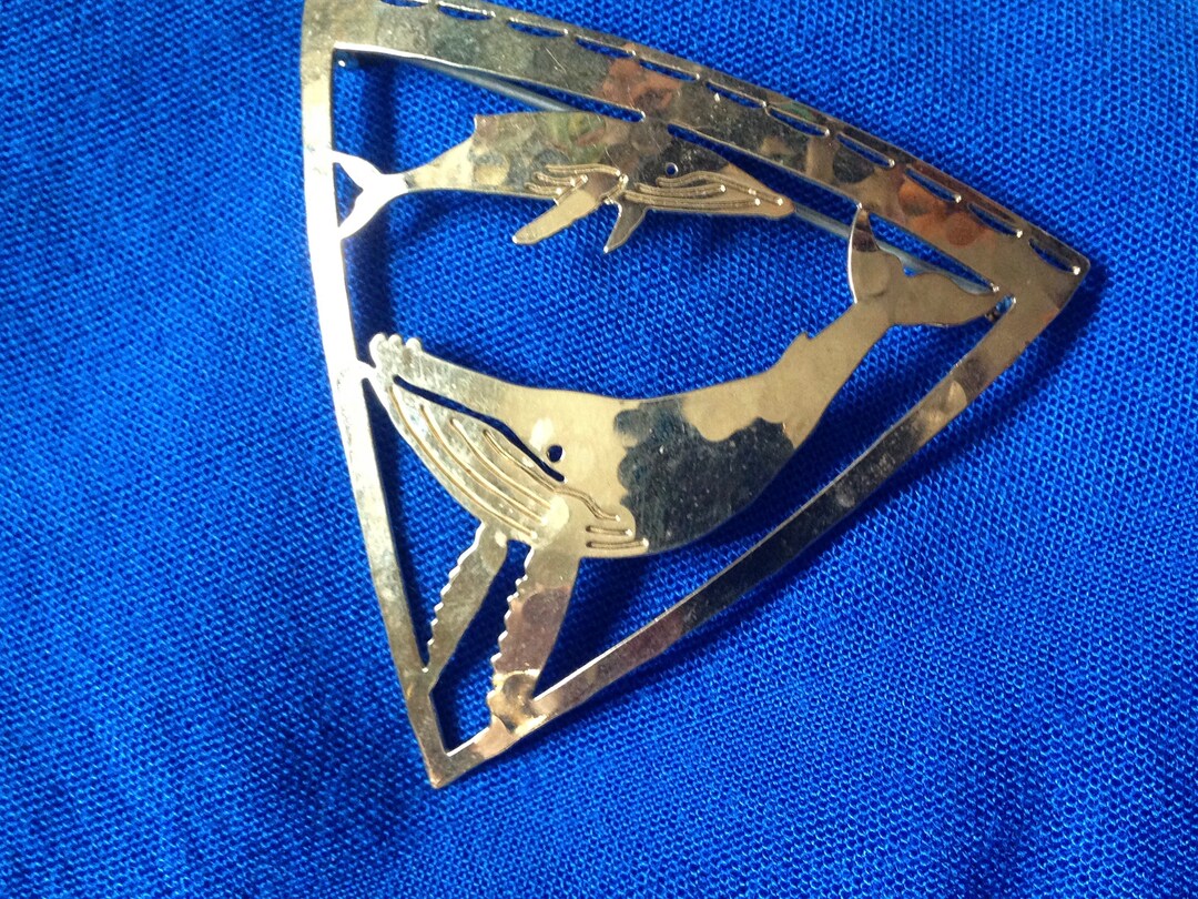 Wild Bryde Whale Brooch Pin 1980s Art Jewelry Signed Gold Filled - Etsy