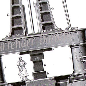 Industrial Steam Hammer Machine 1906 Technical Illustration Chart With ...