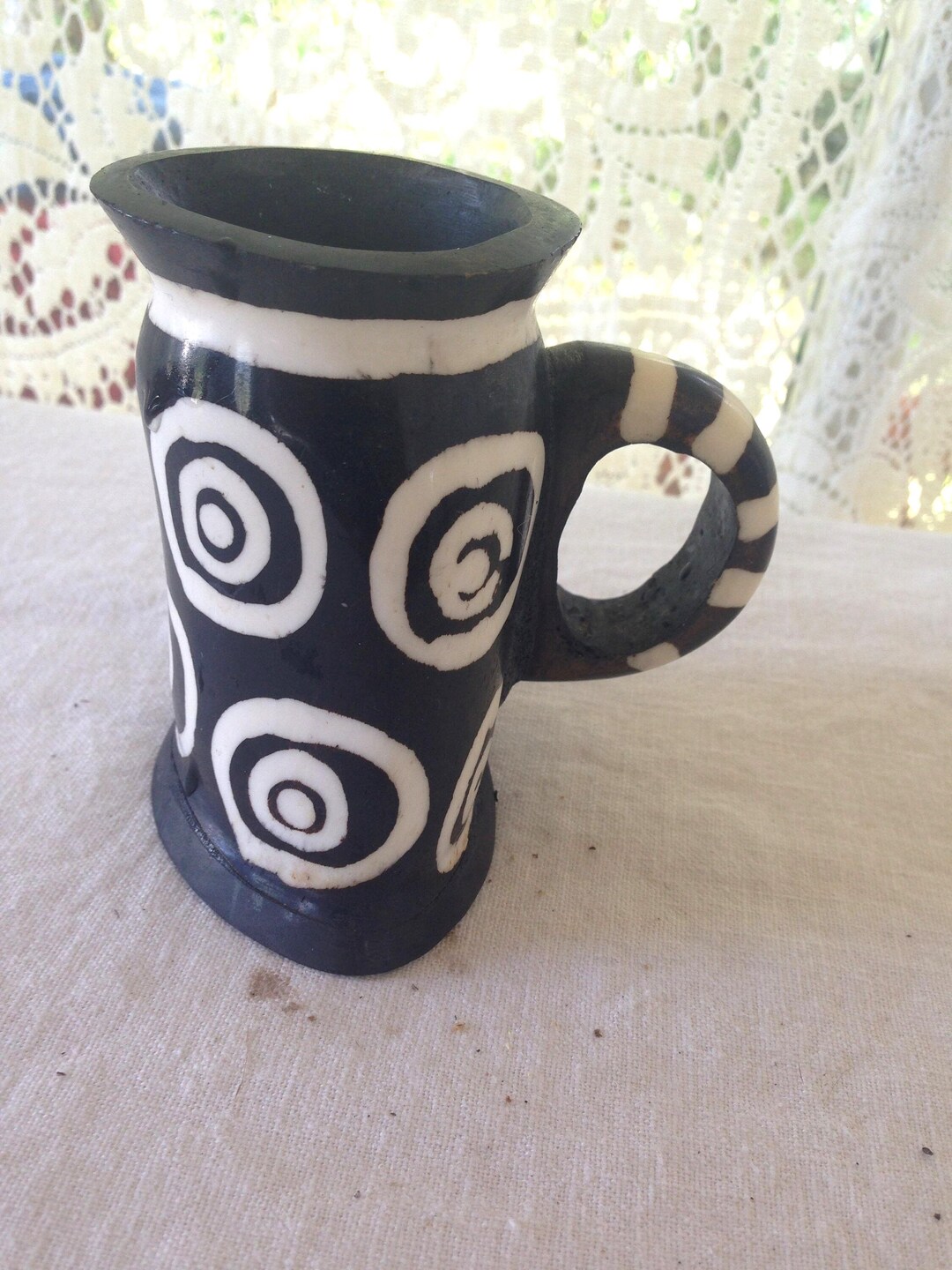 Vintage African Cattle Bone Decorative Mug Cup Made in Kenya - Etsy