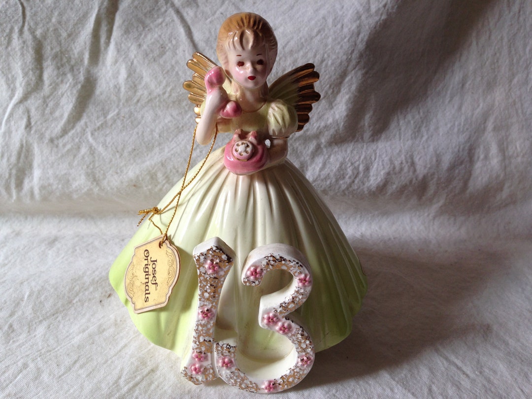 Josef Original Birthday Angel 13th Thirteenth Porcelain Figurine Japan ...