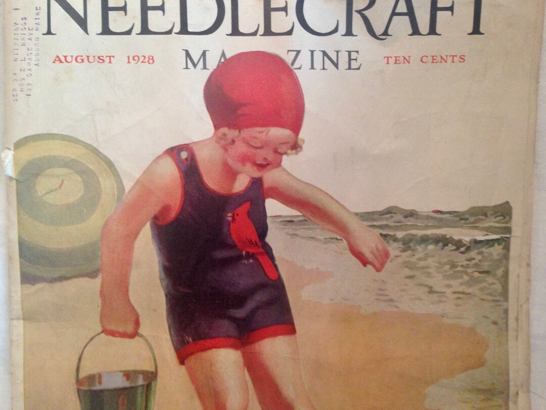 Needlecraft Magazine August 1928 Mary William Grotz Cover Vintage ...
