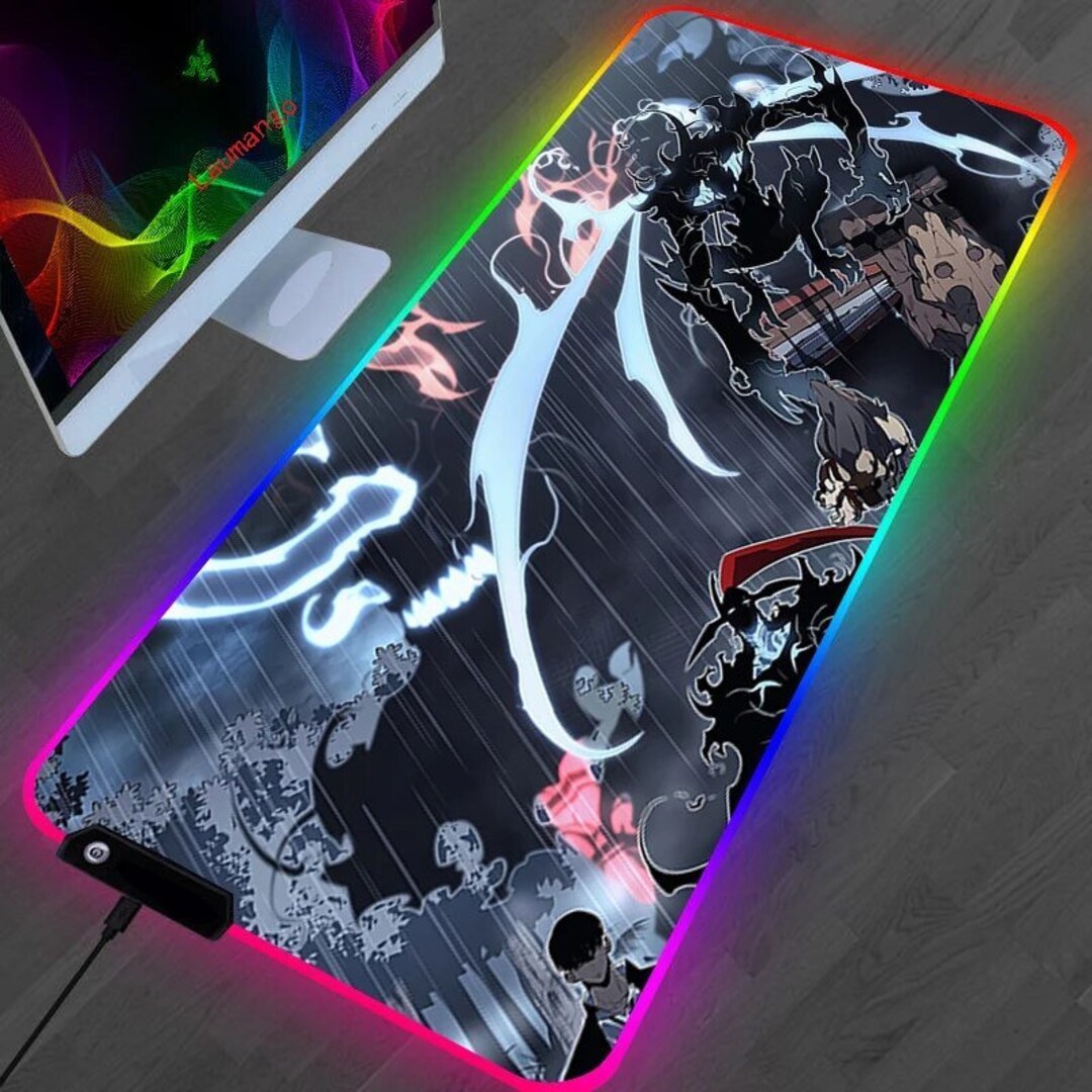 Custom High Quality RGB Solo Leveling Gaming Mouse Pad Various Sizing ...