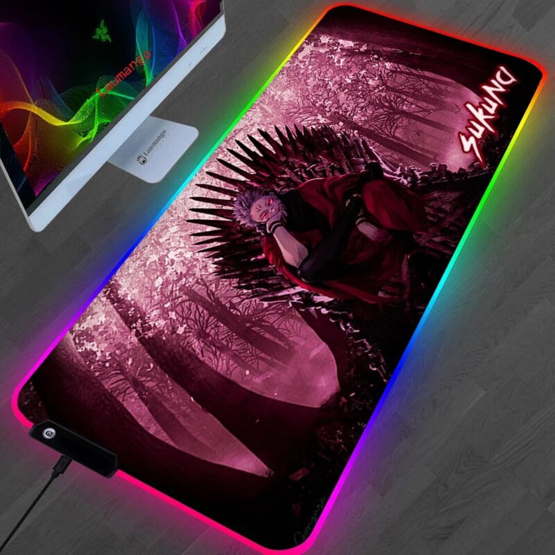 Custom High Quality RGB Jujutsu Kaisen Gaming Mouse Pad Various Sizing ...
