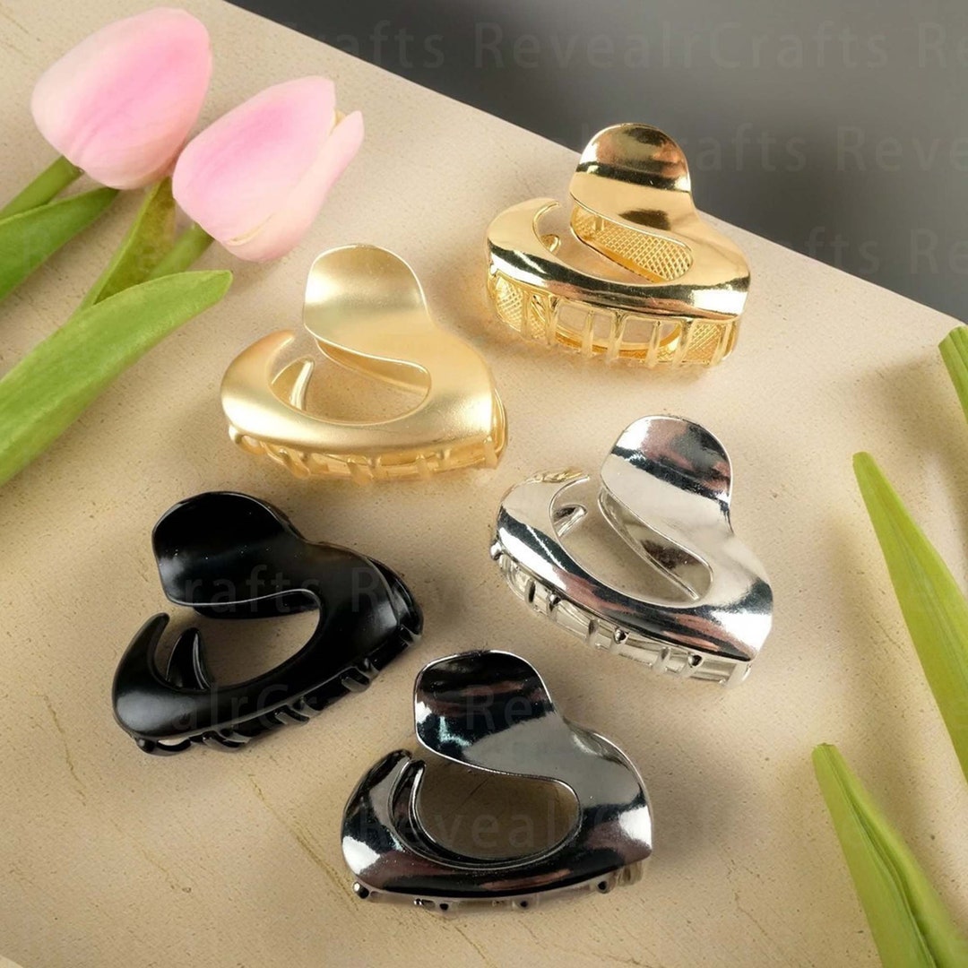 Metal Hair Clips, Irregular Metal Hair Clips, Gold/silver/black Hair ...