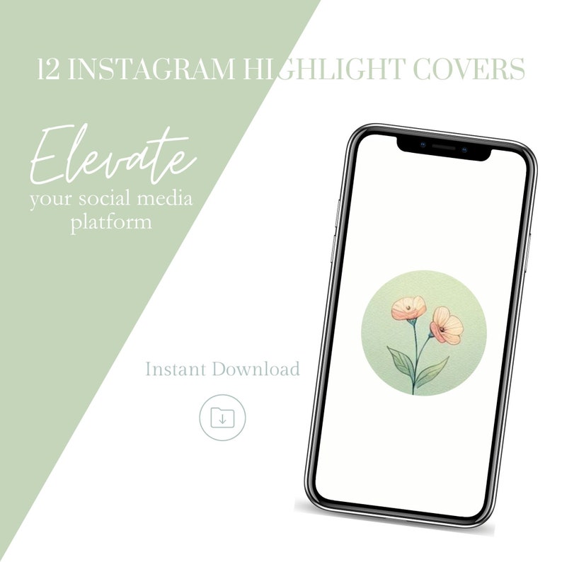 12 Botanical Pastel Instagram Highlight Covers | IG Story Icons ...