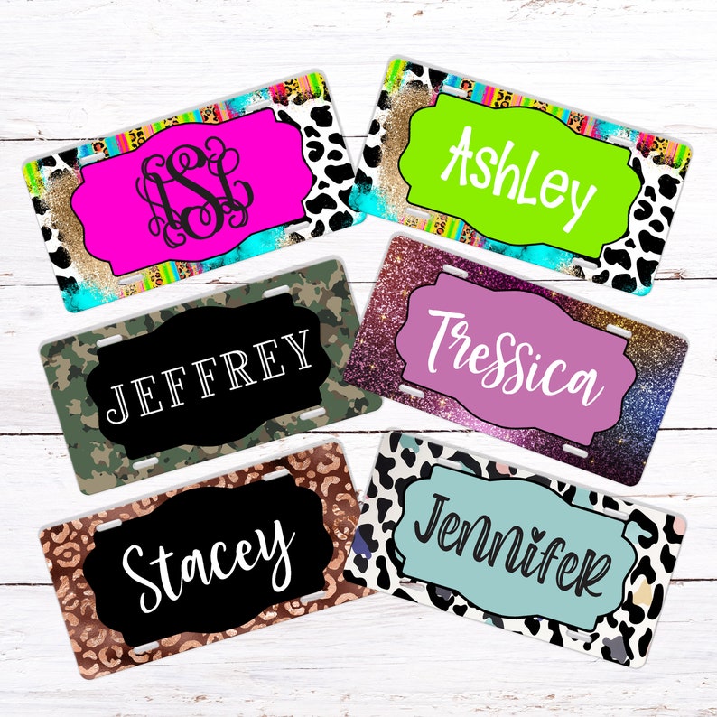 Personalized Front License Plate: Monogrammed Car Tag - Etsy