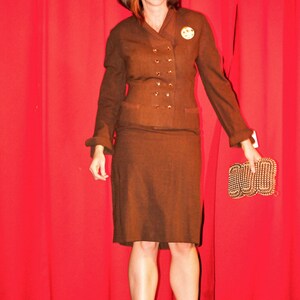 Classic 1950's Suit by Designer Dan Millstein Brown 100% | Etsy