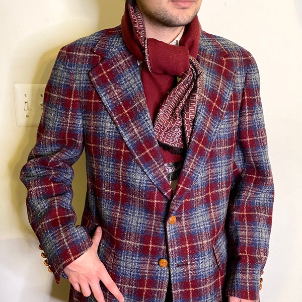 Plaid Suit Jacket - Etsy