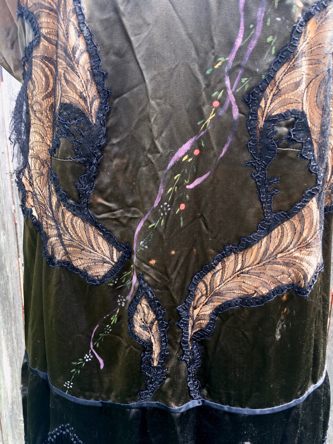 Genuine 1920's Black Fringed FLAPPER Dress With Hand - Etsy