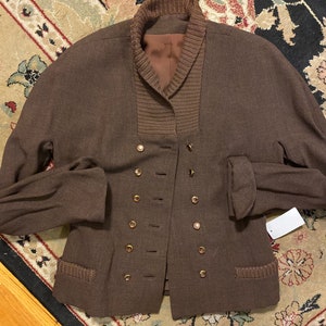 Classic 1950's Suit by Designer Dan Millstein, Brown 100% WOOL Tailored ...