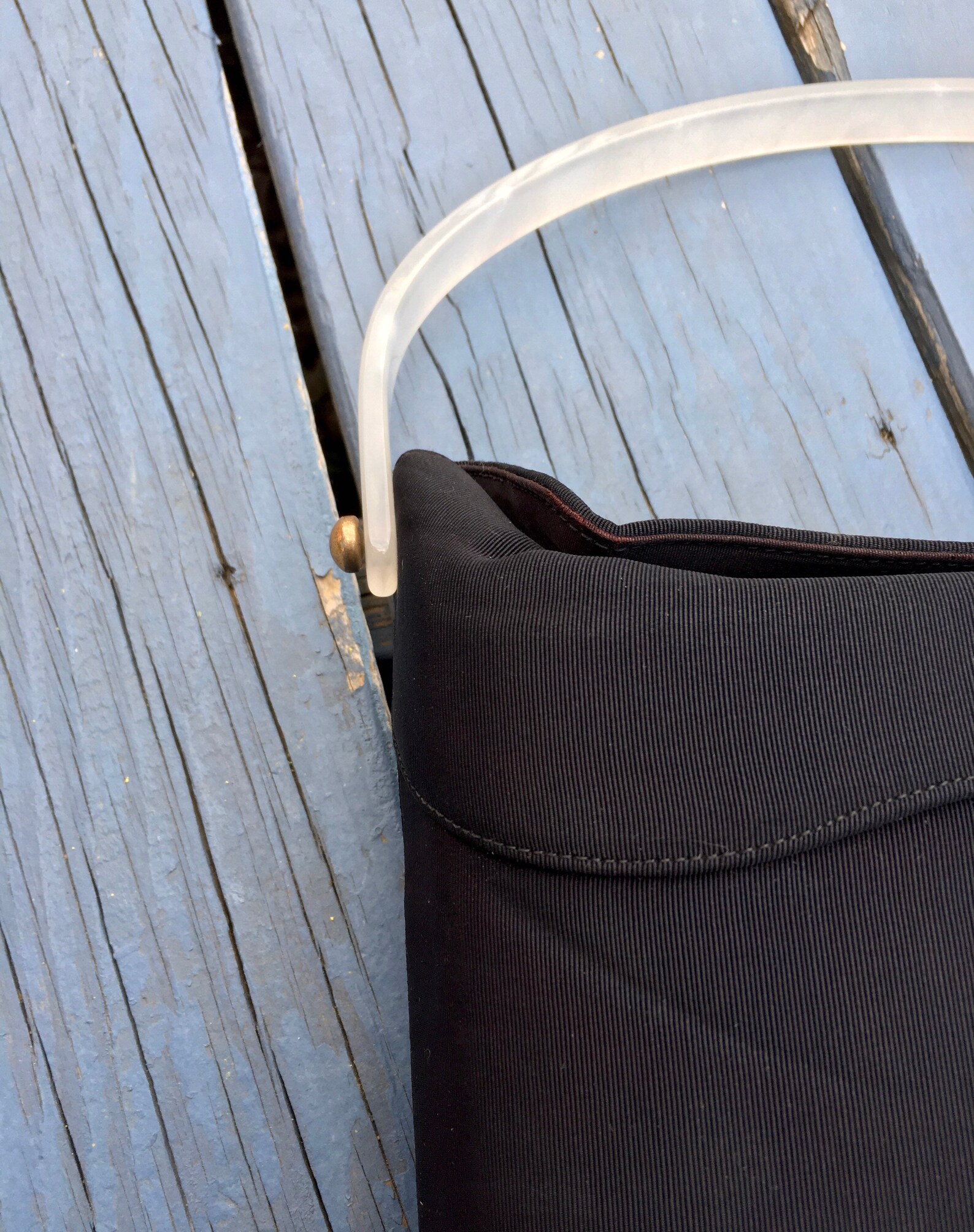 Silk Faille 50s BOX BAG / Vintage 1950's Suede L & M Black Purse - Etsy