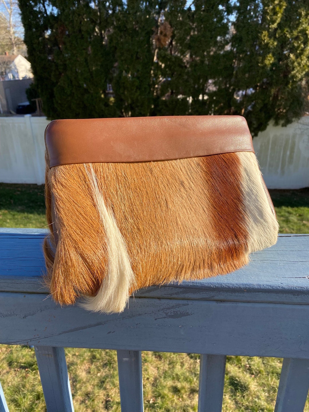 Pristine Vintage 1940's Pony Fur Clutch Purse, Cowgirl Leather Purse - Etsy