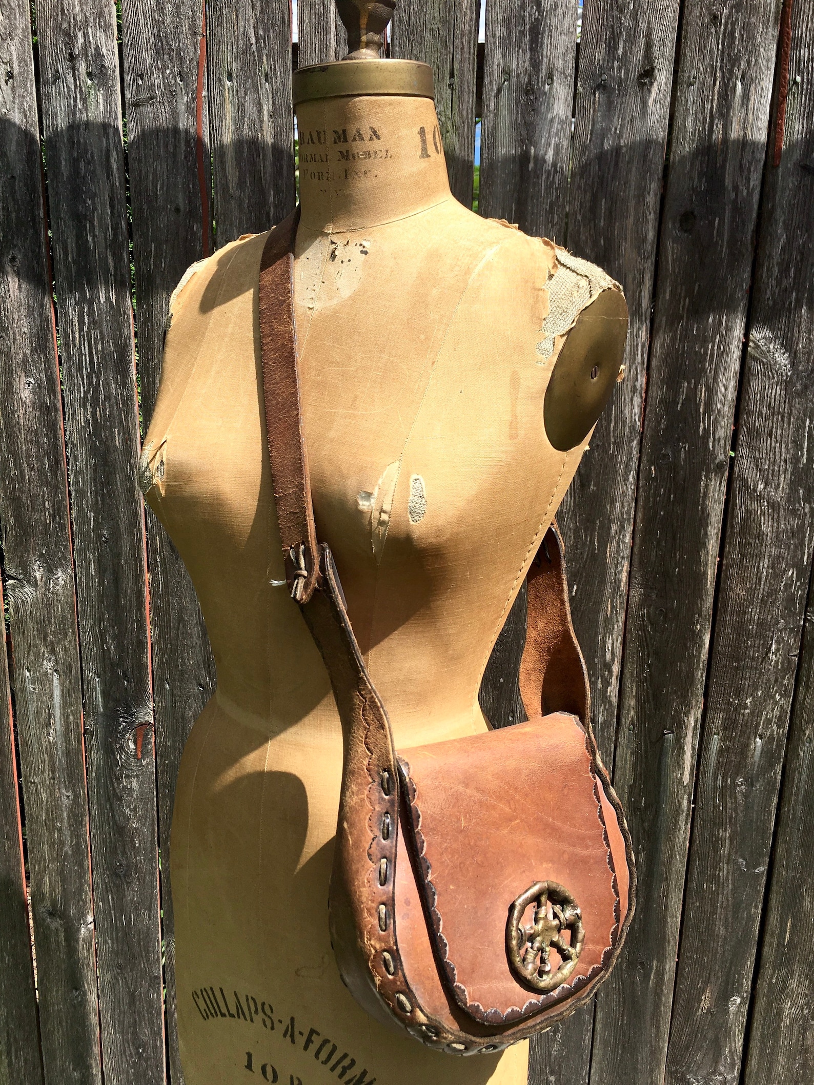 1960's Hand Made LEATHER Shoulder Bag 60's HIPPIE Era - Etsy