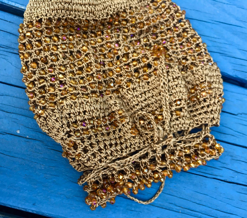 1920's Beaded Bag Antique RETICULE Pouch Purse - Etsy