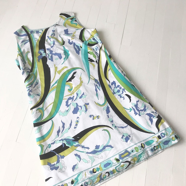 Border Print Dress - Etsy