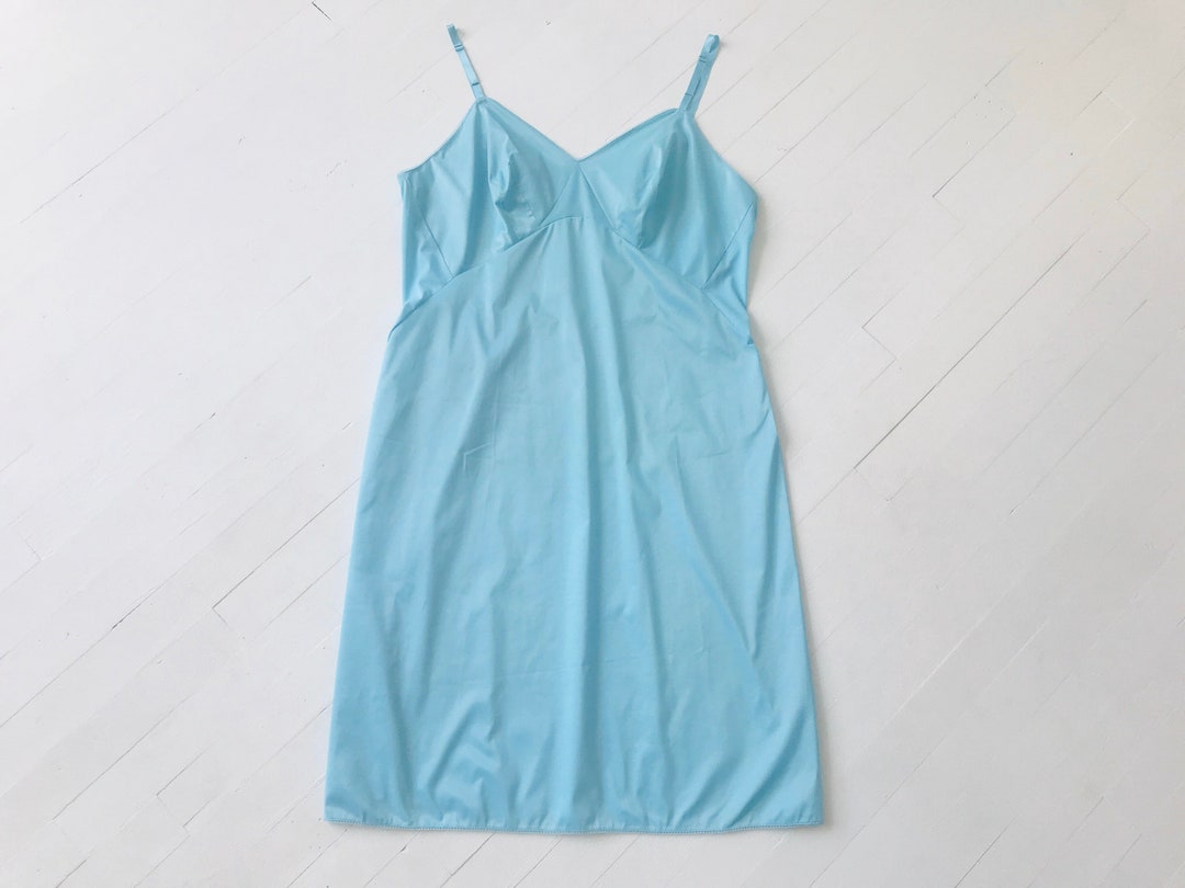 1960's Aqua Blue Dress Slip - Etsy